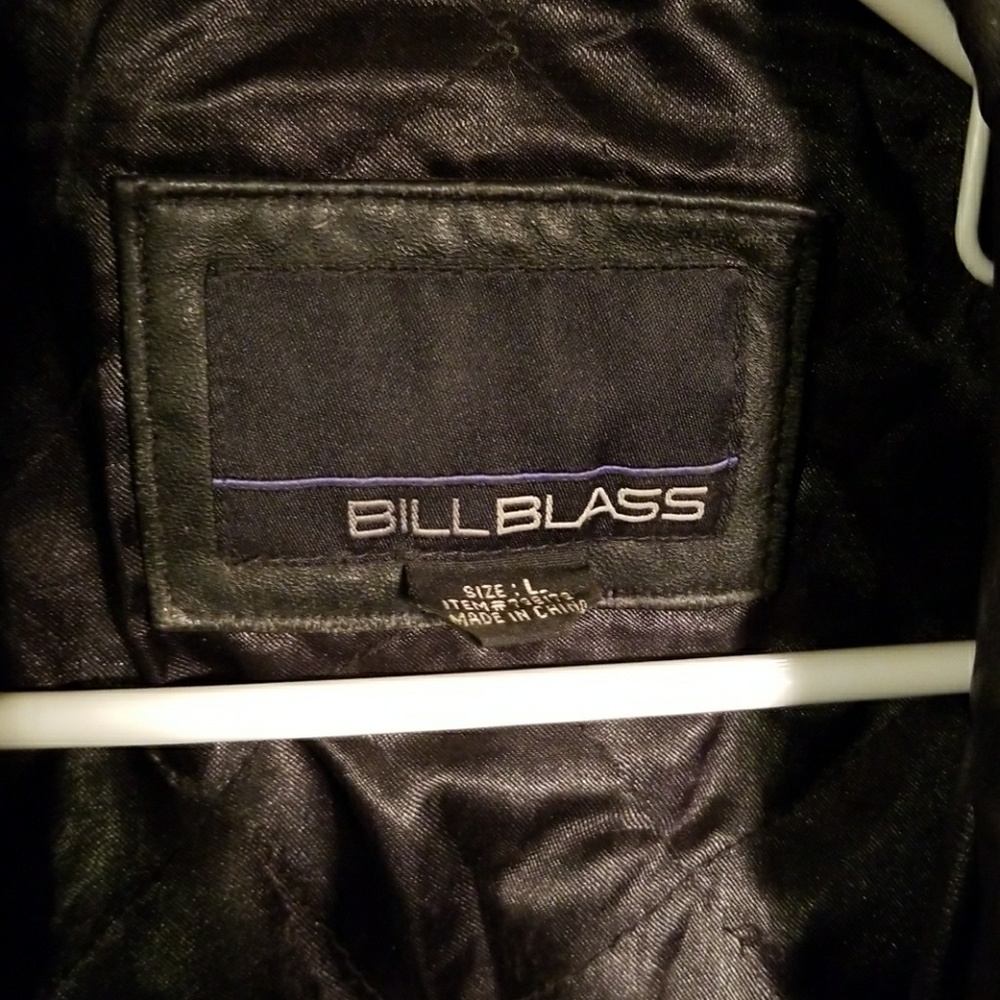 99# Bill Blass Leather Jacket Heavy Size Large - Gem